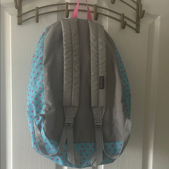 Jansport | Accessories | Jansport Cute Teal And Pink Polka Dot Backpack ...
